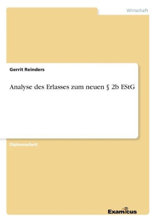 Analyse des Erlasses zum neuen 2b EStG | 9783867465335 | Gerrit ...