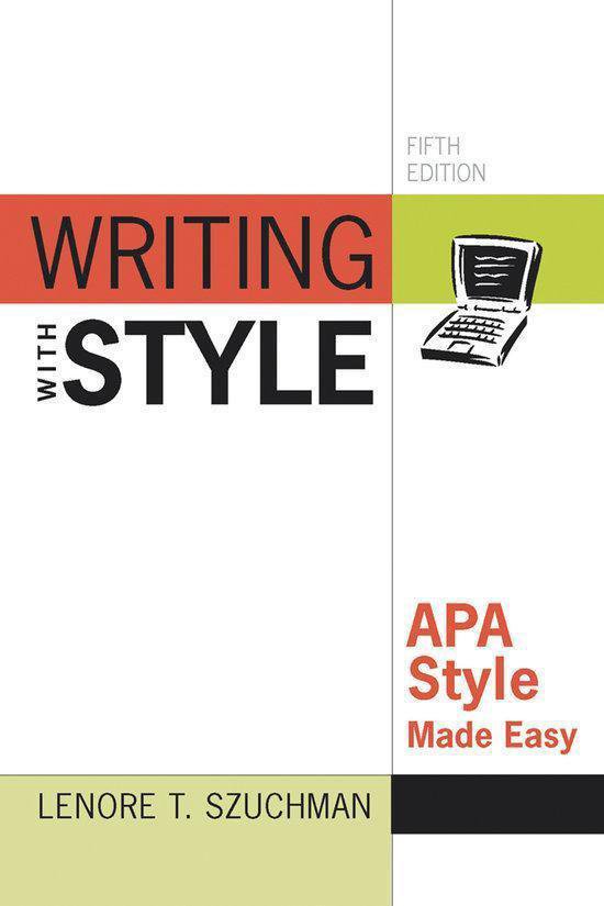 Writing With Style, Lenore T. Szuchman | 9780840031679 | Boeken | bol.com