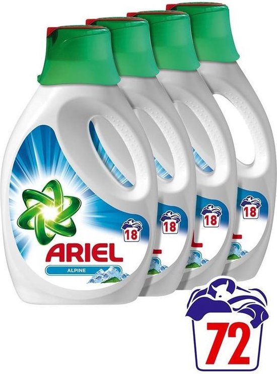 Ariel Alpine Kwartaalbox - 72 Wasbeurten - 4 x 1170 ml - Vloeibaar ...