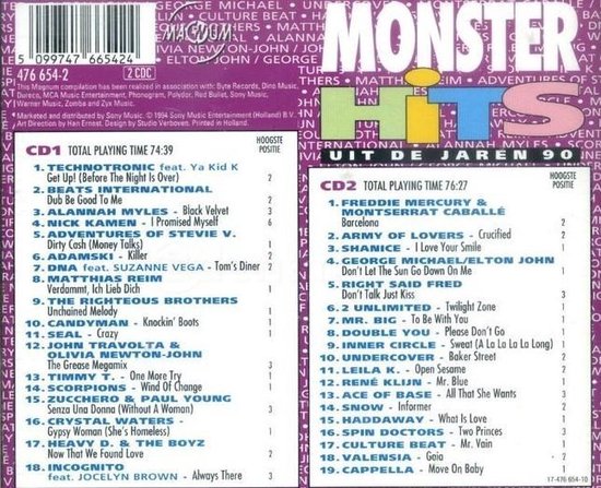 Monster hits uit de jaren 90, various artists | CD (album) | Muziek | bol