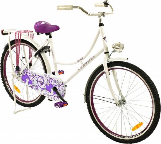 Omafiets 26 inch Paars-wit (2663) - Meisjesfiets | bol.com