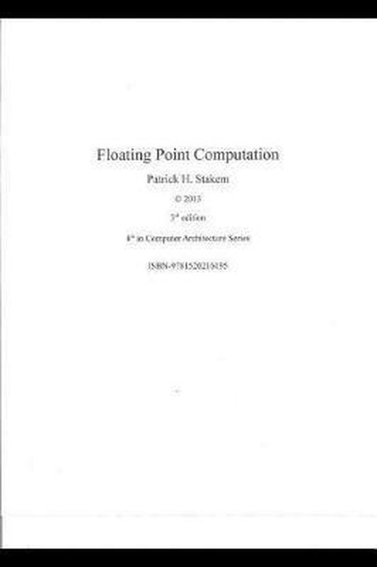 Computer Architecture- Floating Point Computation | 9781520216195 | Patrick Stakem |... | bol