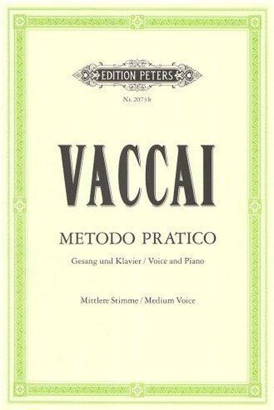 Metodo Pratico di Canto Italiano, Vaccai, Nicola | 9790014009298 ...