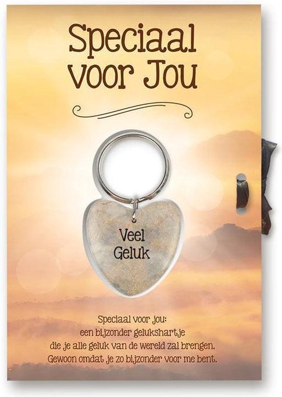 Gelukshart Sleutelhanger Giftcard Speciaal voor Jou | bol