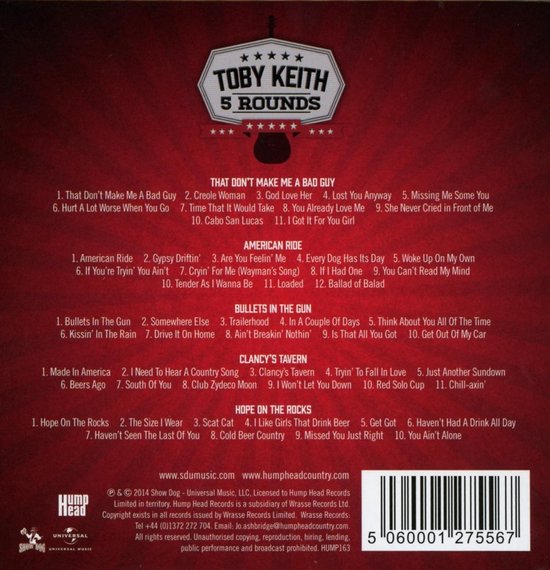 5 Rounds, Toby Keith | Muziek | bol