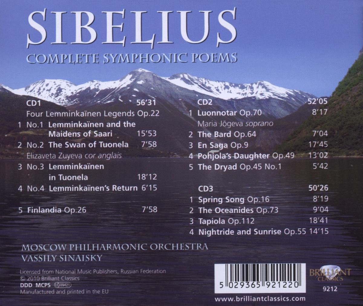 Sibelius: Complete Symphonic Poems, Moscow Philharmonic Orchestra | CD (album) | Muziek | bol.com