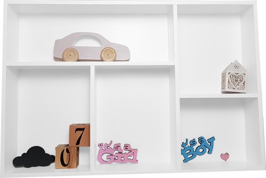 Houten Letterbak - C-Bloks - Wit - 60cm | bol