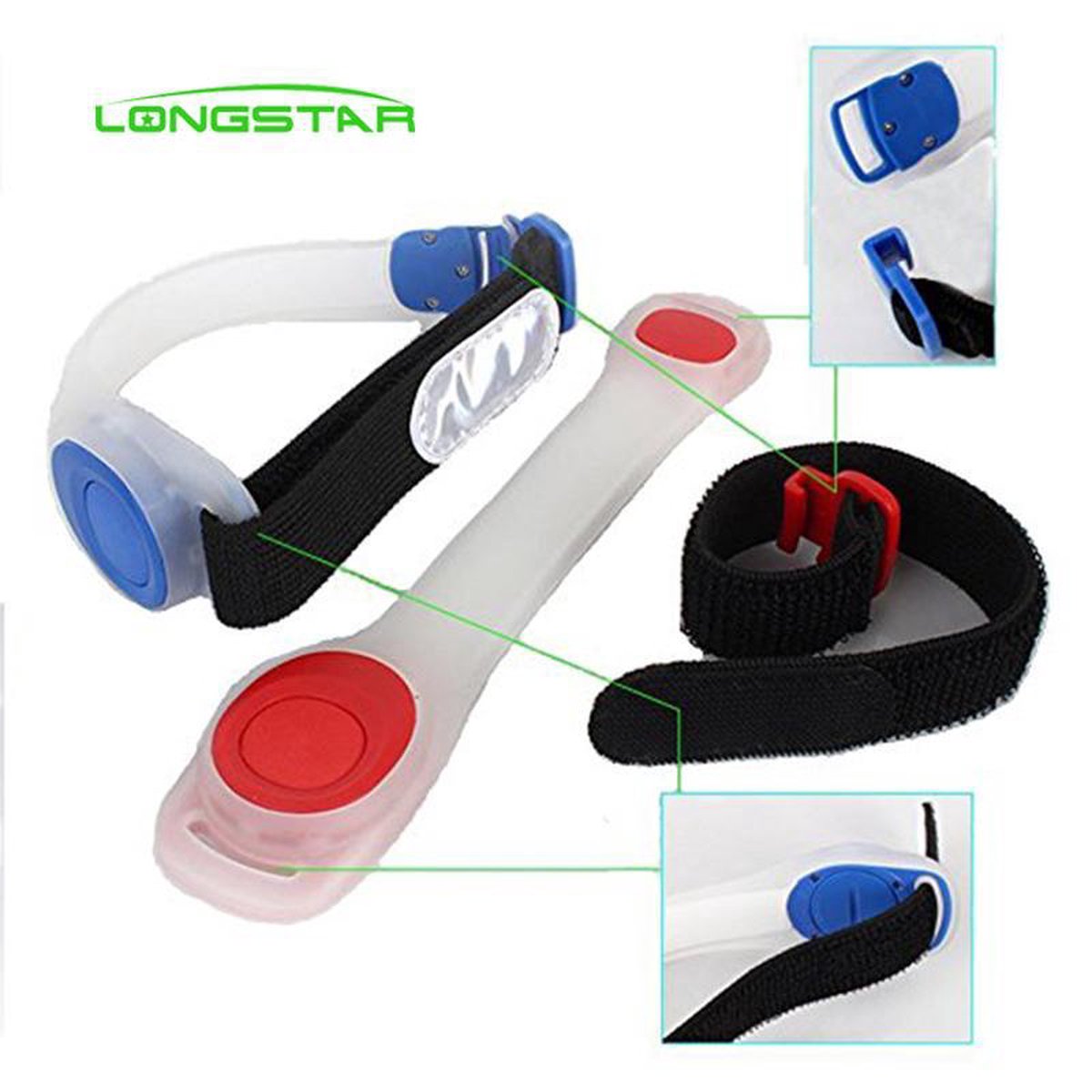 Hardloop / Fiets Sport Armband Met LED - Reflecterende Hardloop ...