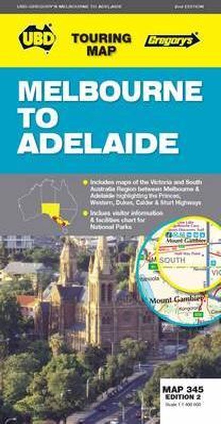 Melbourne to Adelaide Map 345 2nd ed | bol