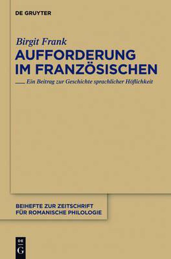 Aufforderung im Französischen, Birgit Frank | 9783110235579 | Boeken | bol