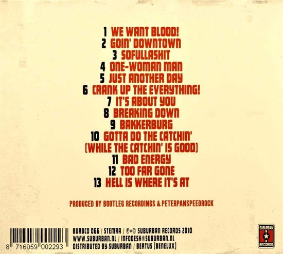 We Want Blood, Peter Pan Speedrock | CD (album) | Muziek | bol.com