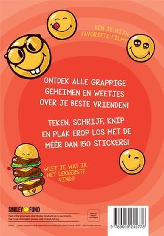 Smiley Vriendenboek, Smiley | 9789059245778 | Boeken | bol