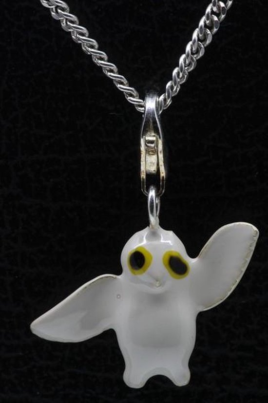 Zilveren Uil wit hanger én bedel | bol.com