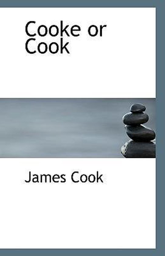 Cooke or Cook | 9781116535723 | Cook | Boeken | bol.com