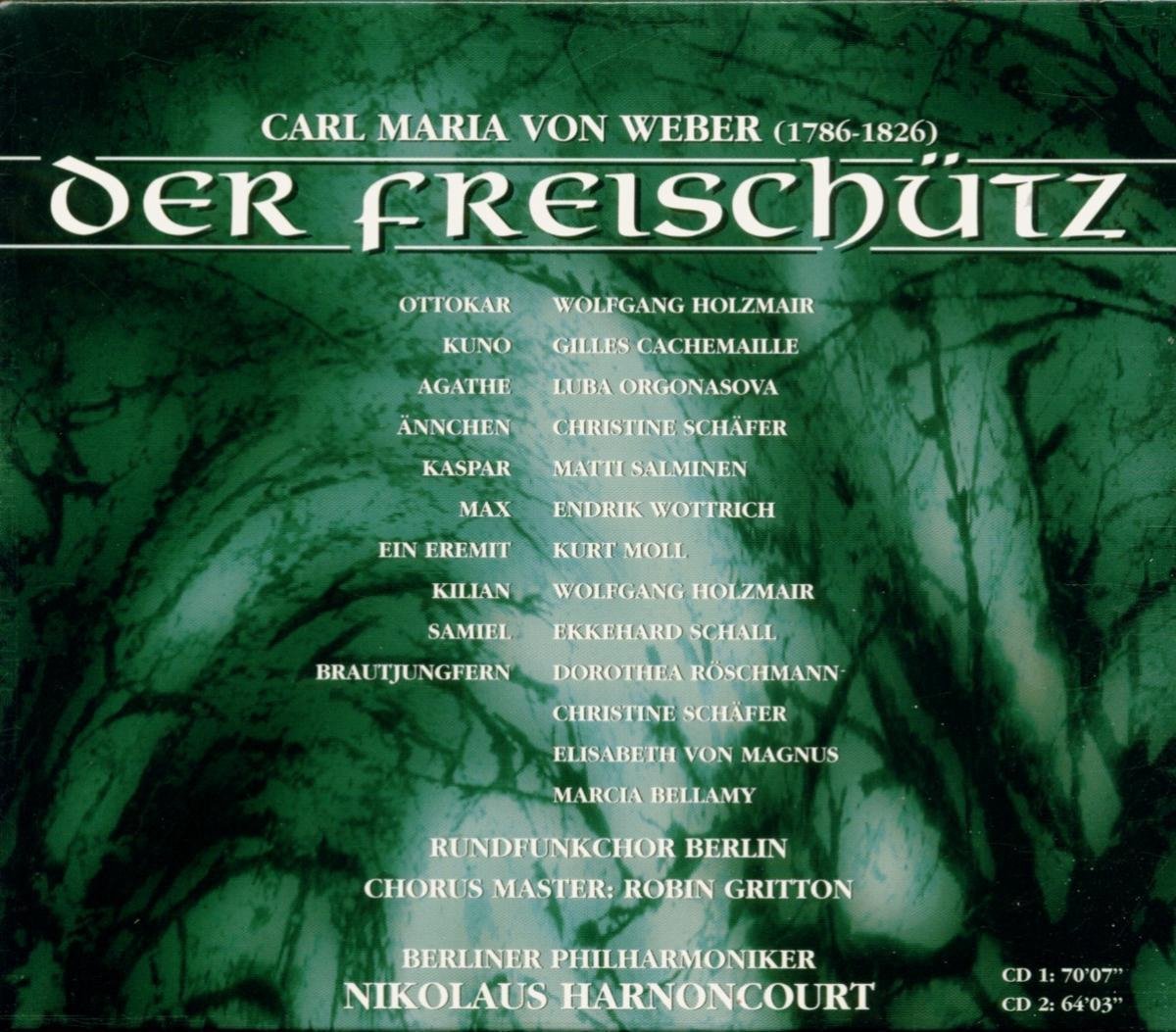 Weber: Der Freischutz / Harnoncourt, Holzmair, Moll, et al, Nikolaus Harnoncourt | CD... | bol