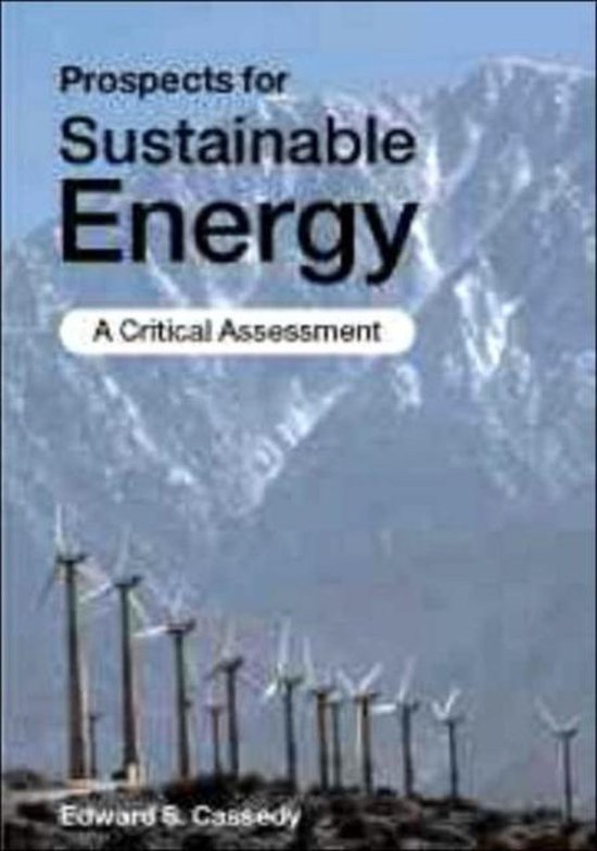 Prospects for Sustainable Energy | 9780521631204 | Edward S. Cassedy ...