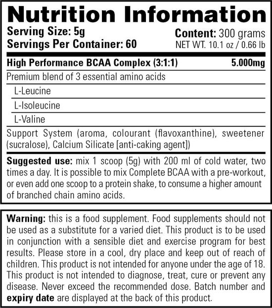 Complete BCAA (300g) Cola | bol.com