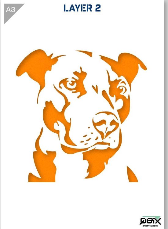 Stafford Terrier Hond Sjabloon - Kindvriendelijk - Herbruikbaar ...