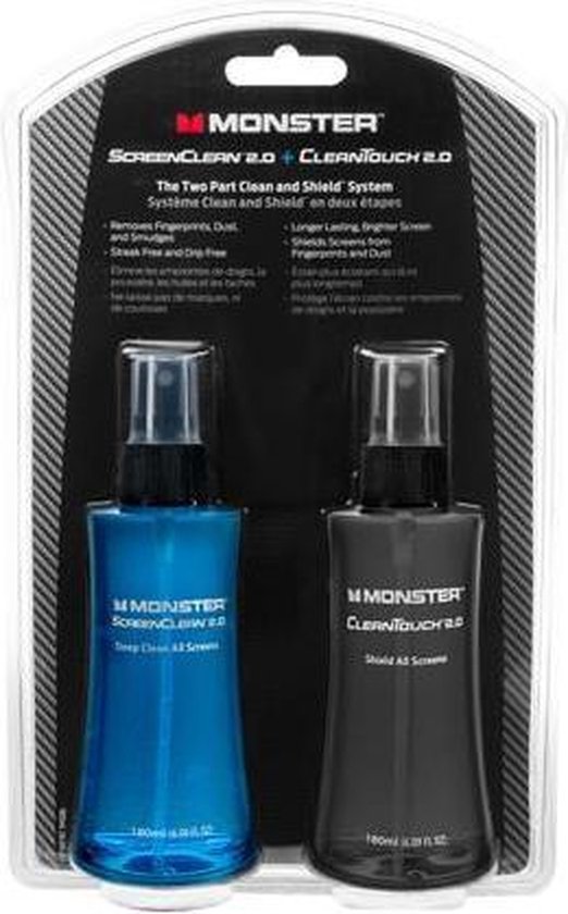 Monster ScreenClean 2.0 en CleanTouch 2.0 2x 60 ml met schoonmaakdoekje ...