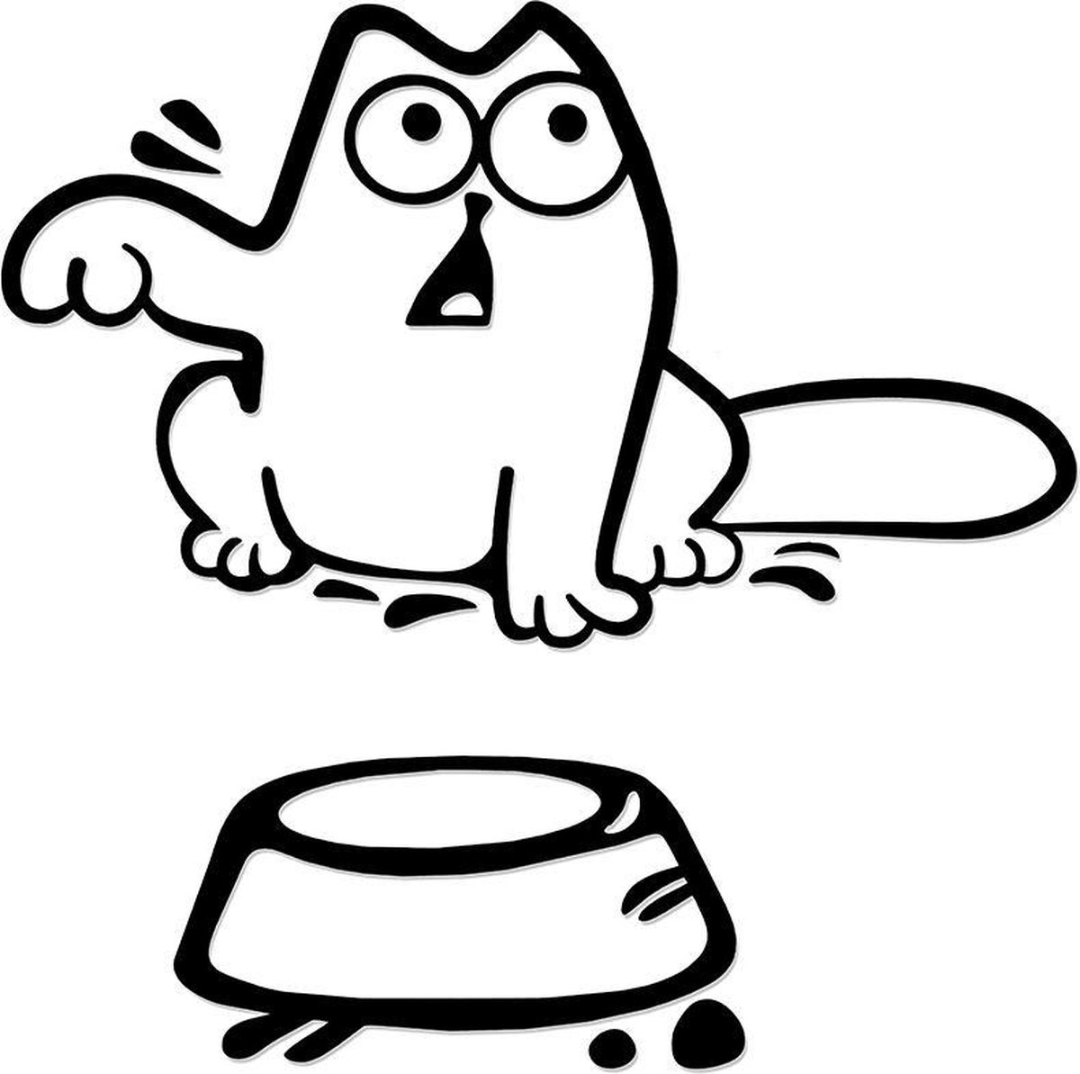 Kat Auto Sticker | 2 Stuks | Simons Cat | Poes | Kitten | Stickers ...