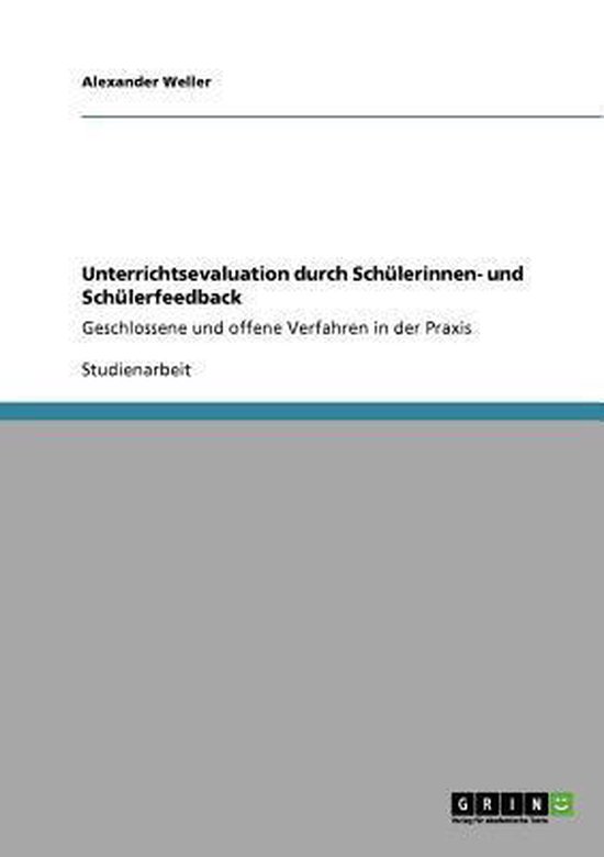 Unterrichtsevaluation durch Feedback der Schuler | 9783640869398 ...