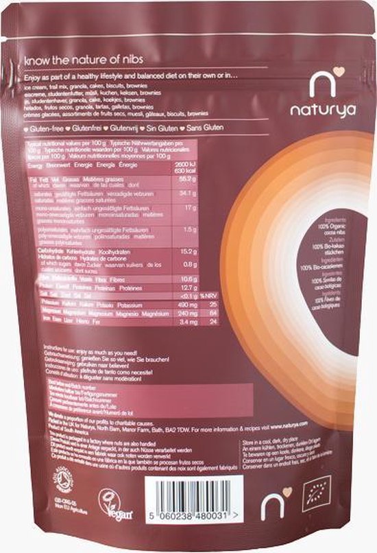 Cocoa Nibs Naturya | bol