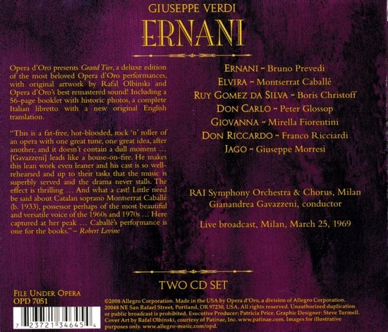 Ernani (Milano 1969), Gianandrea Gavazzeni | CD (album) | Muziek | bol