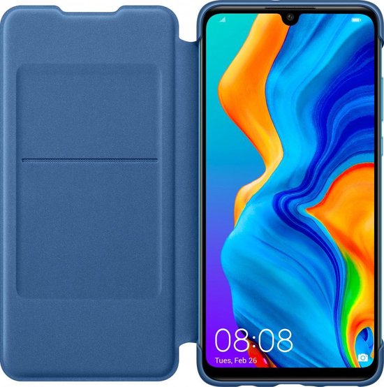 Huawei P30 Lite Smart View Flip Cover Book Blauw | bol