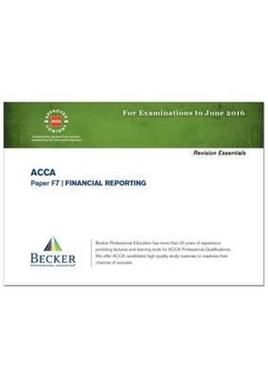 ACCA - F7 Financial Reporting (International) (for Exams Up to June ...