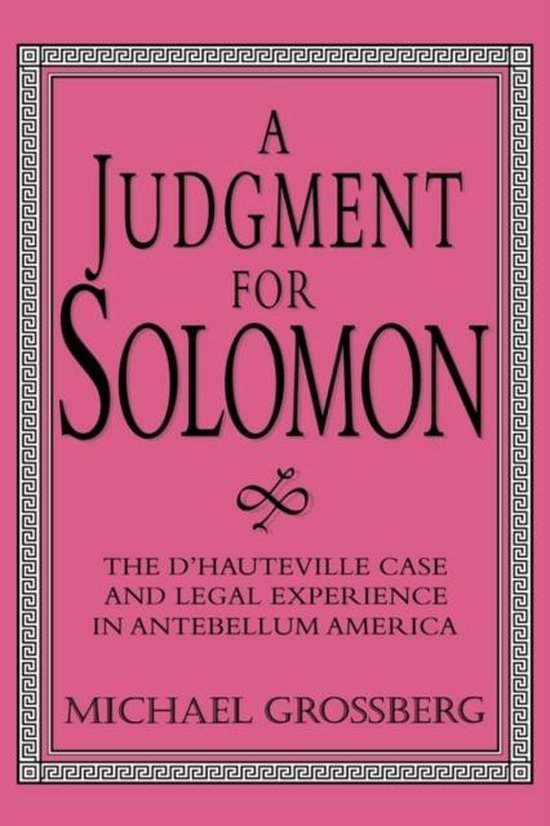 A Judgment for Solomon | 9780521552066 | Michael Grossberg | Boeken ...
