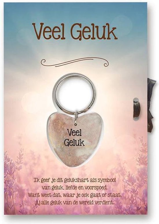 Gelukshart Sleutelhanger Giftcard Veel Geluk | bol