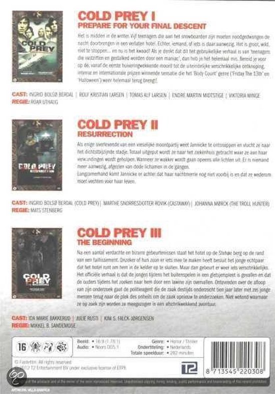 Cold prey trilogy (DVD) (Dvd) | Dvd's | bol