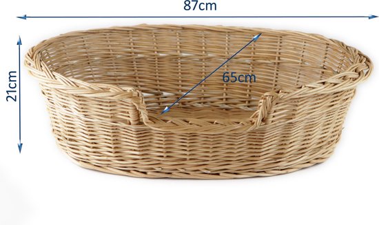 Kattenmand Riet - Rieten Rotan Hondenmand met Echt Schapenvachtje Bruin ...