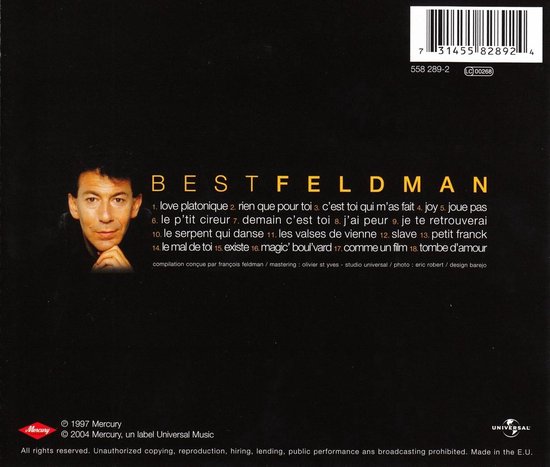 Best Of, Francois Feldman | CD (album) | Muziek | bol