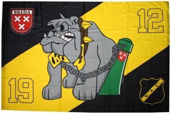 NAC Breda Vlag - Bulldog - Geel | bol