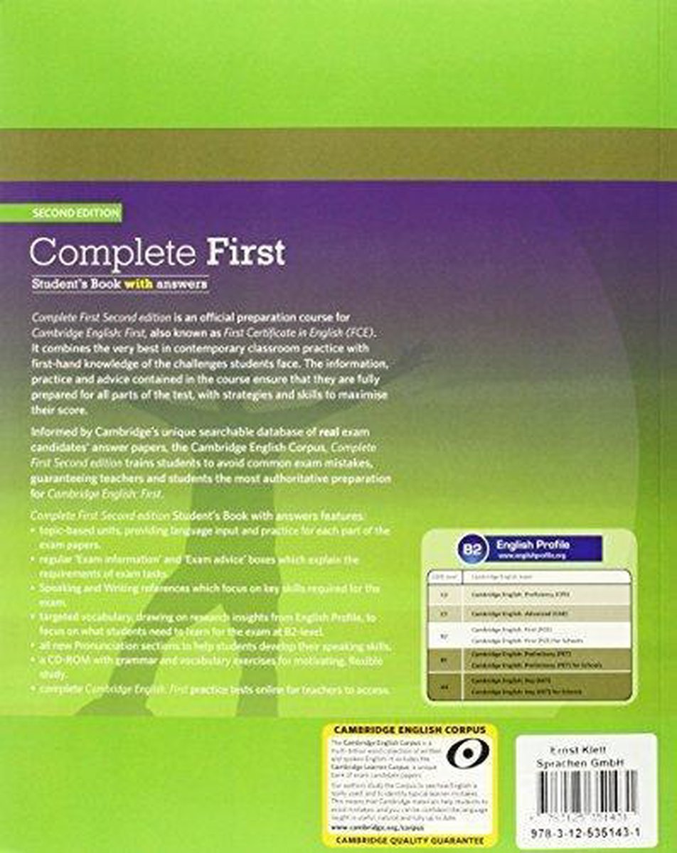 Complete First - Second Edition. Student's Book Pack (Student's Book ...