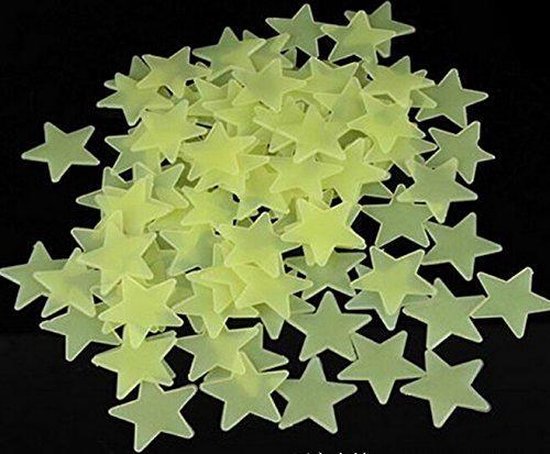 Glow In The Dark Plastic Stars Stickers Baby Kids Plafond Wand Room ...