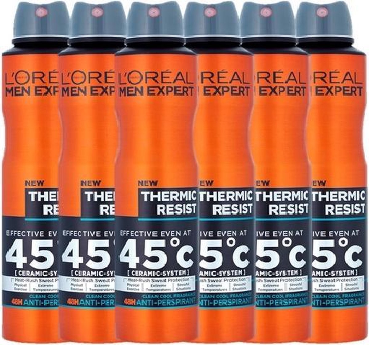 L’Oréal Paris Men Expert Thermic Resist Deodorant Spray - 6 x 150 ml ...