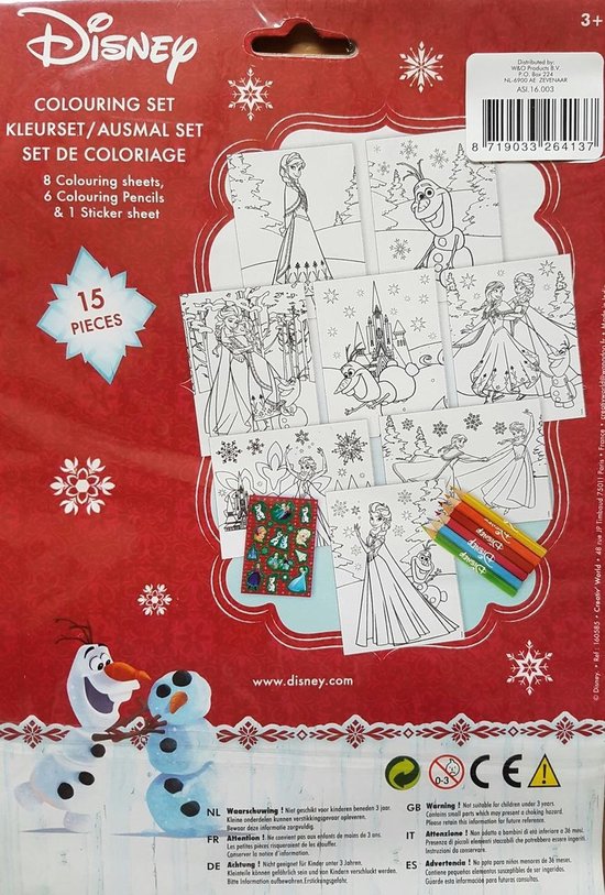 Frozen Kerst kleurplaten set | bol