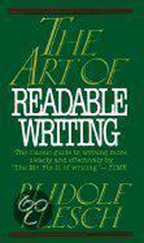 Art of Readable Writing, Rudolf Flesch | 9780020464709 | Boeken | bol.
