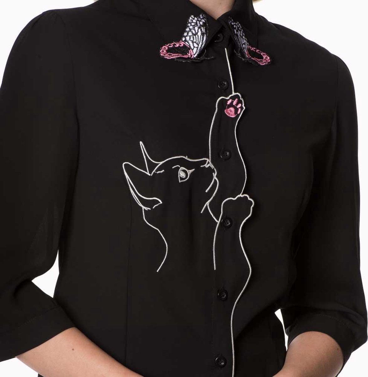 Dancing Days Blouse -M- Snow Bird Zwart | bol.com