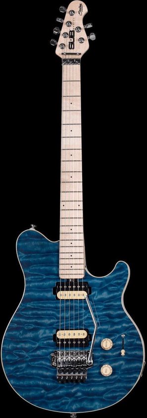Sterling by MusicMan SUB Axis AX4 blauwe electrische gitaar DEMO MODEL ...