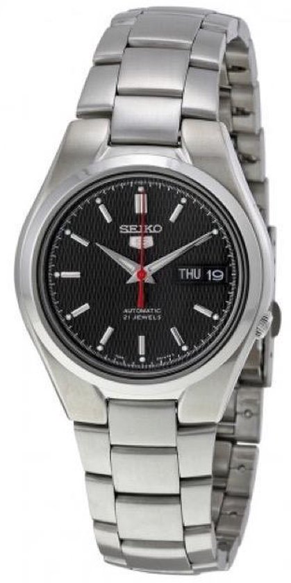 SEIKO 5 Mod. SNK607 AUTOMATIC - BLACK DIAL S/S - DAY DATE - 37mm - WR ...