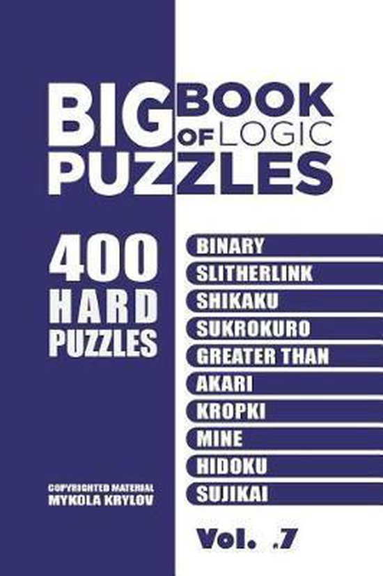 Big Book Of Logic Puzzles - 400 Hard Puzzles, Mykola Krylov ...