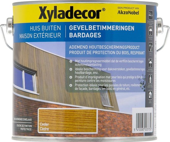 Xyladecor Gevelbetimmeringen - Houtbescherming - Ceder - 2.5L | bol.com