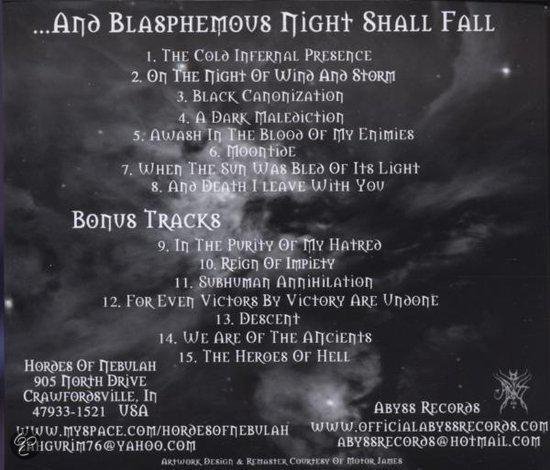 And Blasphemous Night Shall Fall, Hordes Of Nebulah | CD (album ...