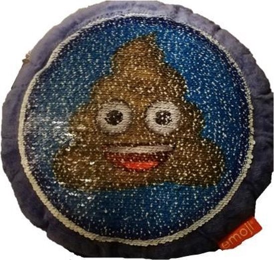 Pailletten Emoji drol kussen | bol.com
