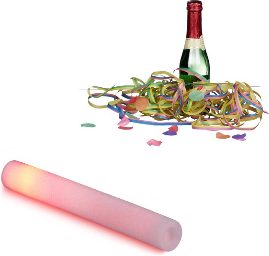 relaxdays - LED lichtstaaf - foamstick met 3 LED - foam stick party ...