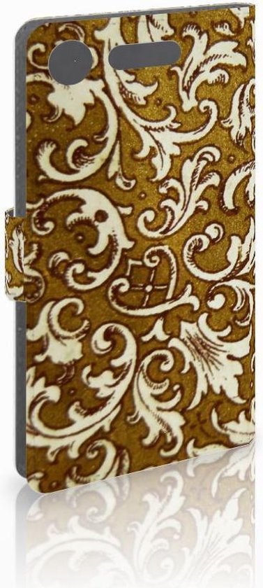 Sony Xperia Xz1 Boekcase Design Barok Goud