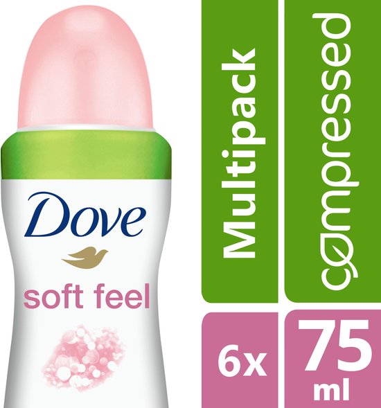 Dove Soft Feel Anti-transpirant Deodorant - 6 x 75 ml ...